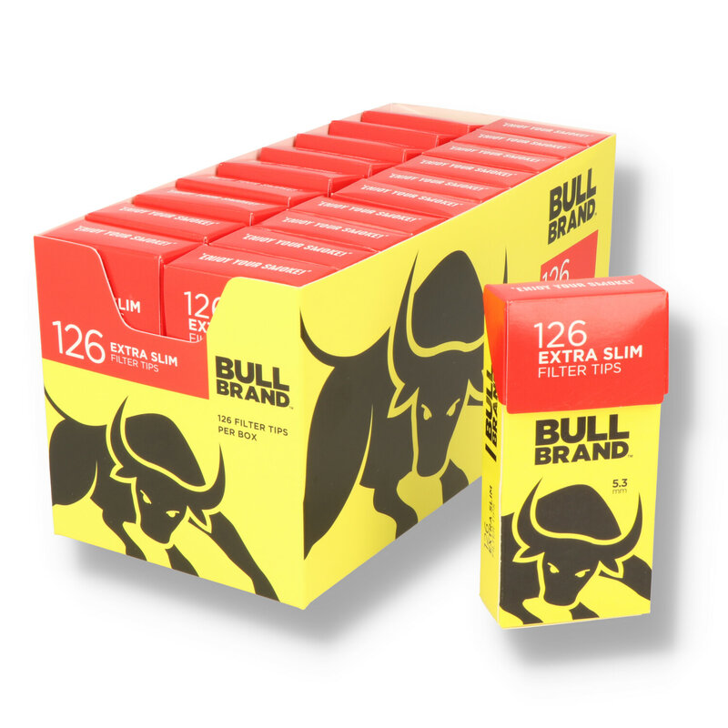 Bull Brand Extra Slim Filters - 5.3mm Pop-Out Cigarette Tips | Black ...
