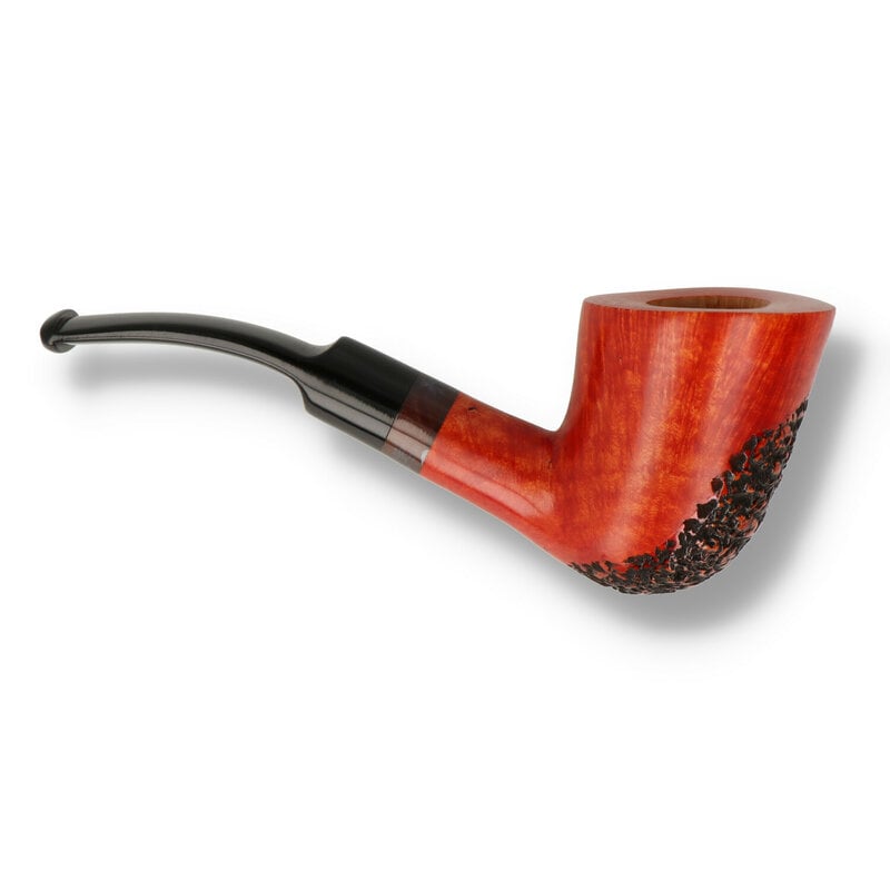 Tommaso Spanu Half Rustica Bent – Handmade Sardinian Briar Pipe | Black ...
