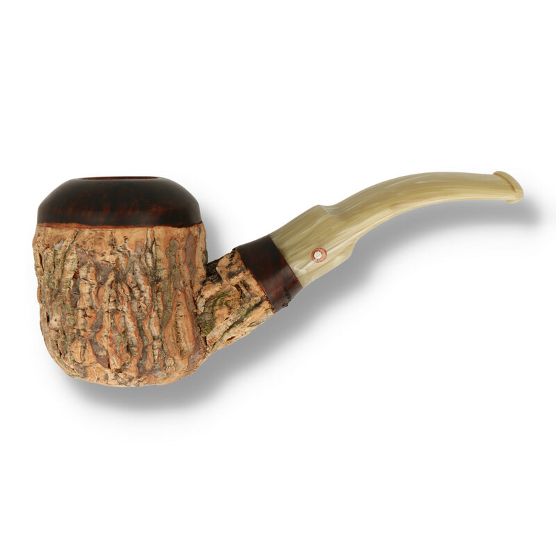 Tommaso Spanu Sughero Bent – Cork-Clad Sardinian Briar Pipe | Black ...