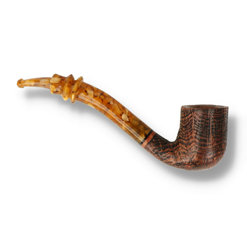 Paronelli Petite Bent Sandblast Freehand Briar Pipe – Italian Artisan ...