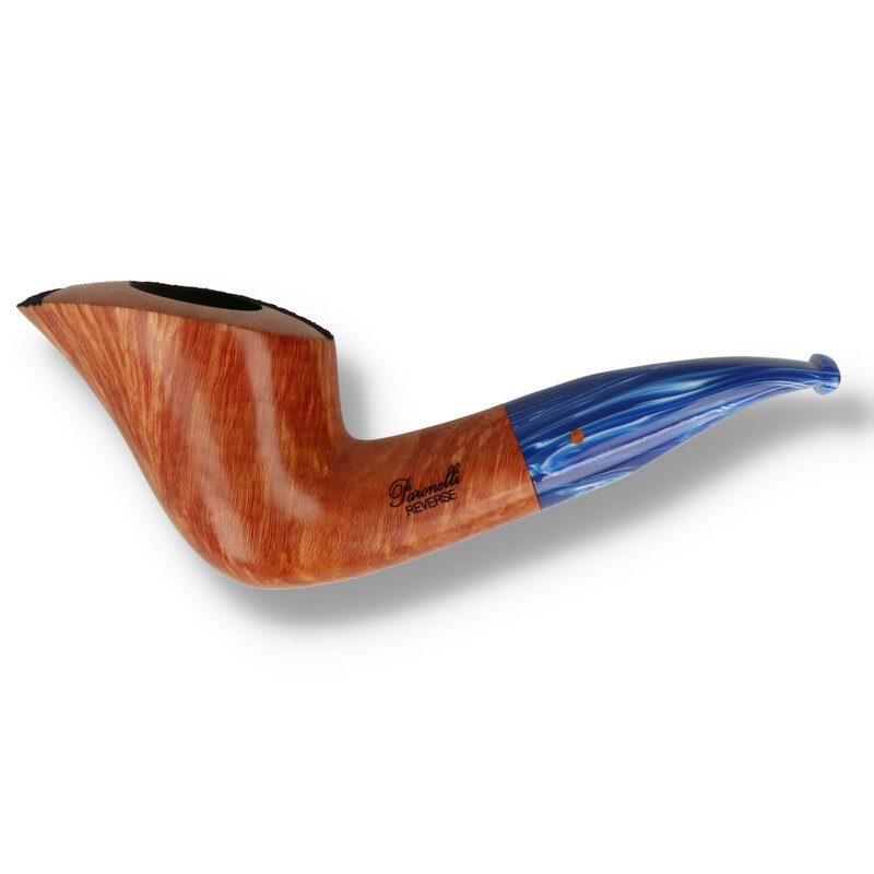 Paronelli Reverse Calabash Half Rustico Briar Pipe | Black Swan Shoppe