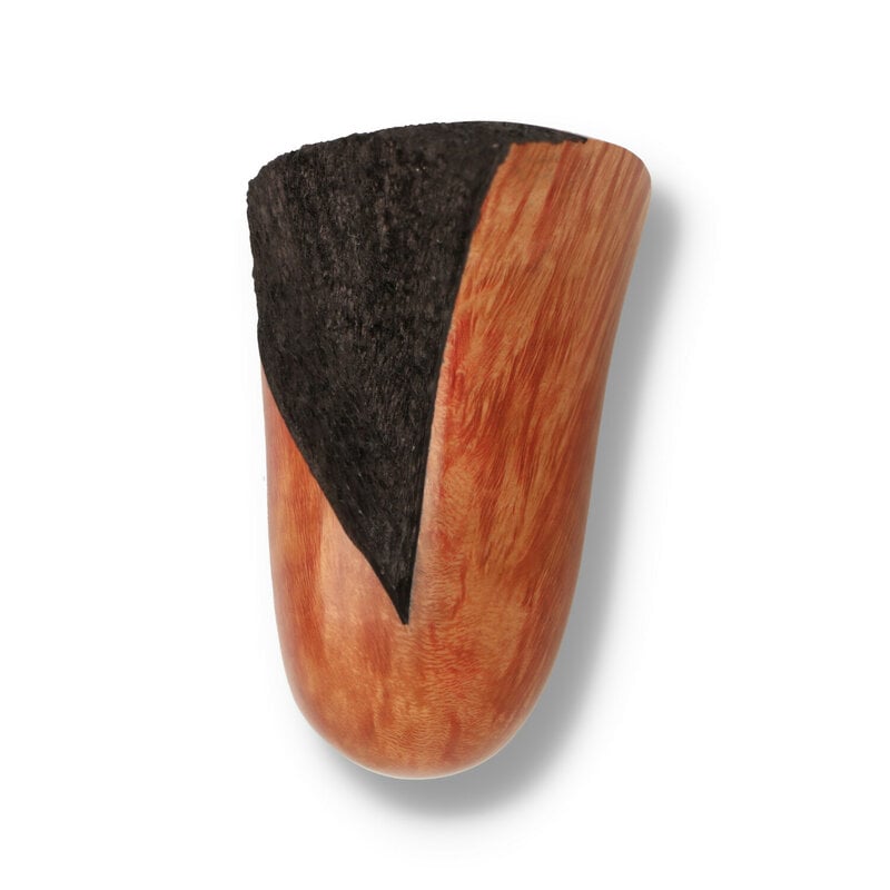 Paronelli Reverse Calabash Half Rustico Briar Pipe | Black Swan Shoppe