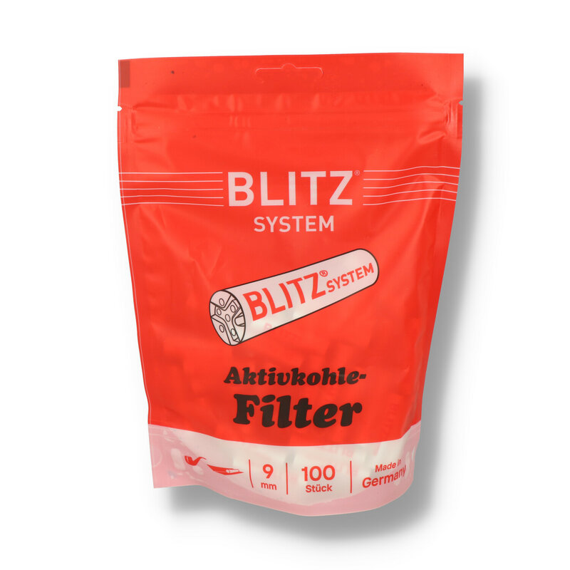 Blitz System 9mm Pipe Filters (Bag of 100 Filters) | Black Swan Shoppe