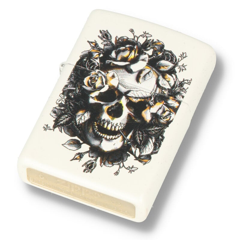 Zippo 46066 Skull and Roses Design Lighter | Gothic Zippo